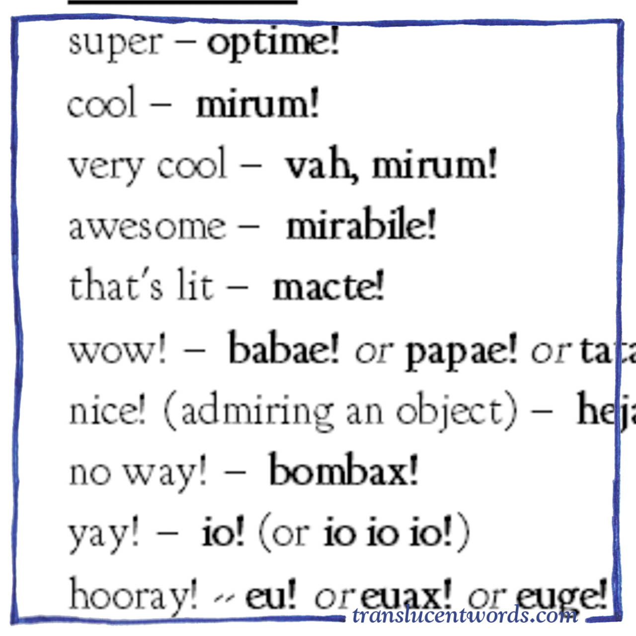 "Beyond Bene" - Translucent Words